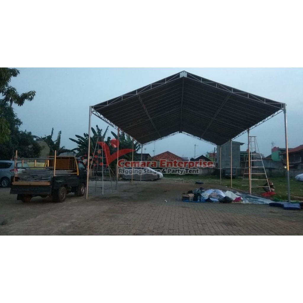 Jual TENDA PLUS TERPAL MODEL SEGITIGA UKURAN 6M X 6M | Shopee Indonesia
