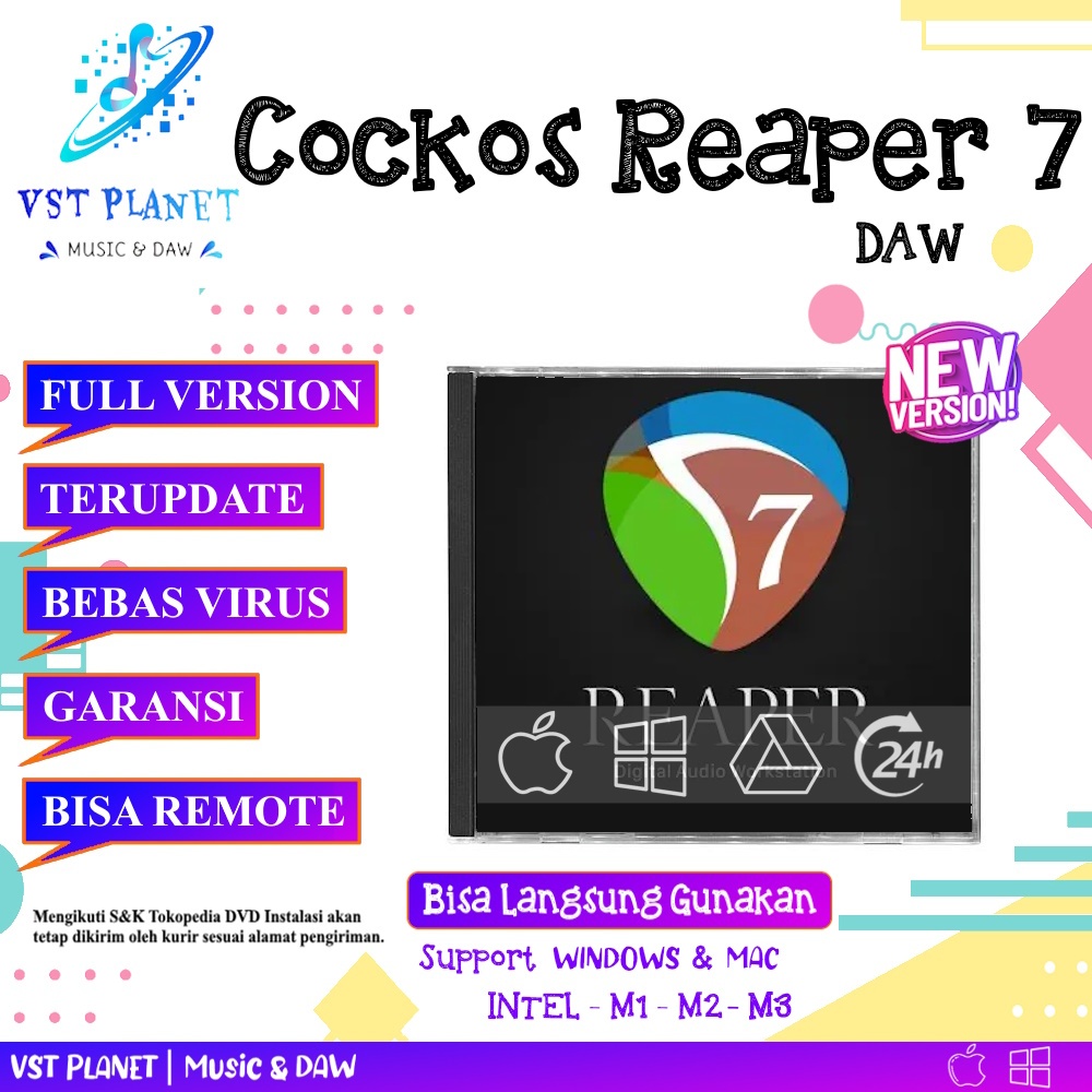 Jual Cockos Reaper 7 Terupdate Permanent WIN/MAC INTEL M1 M2 M3 ...