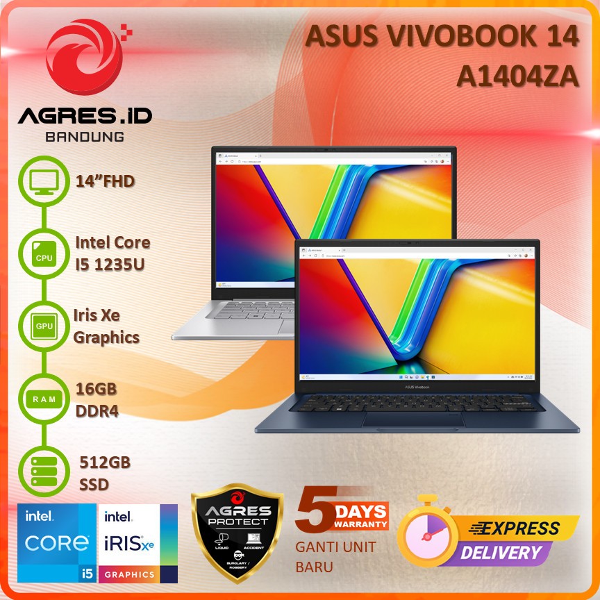 Jual ASUS VIVOBOOK 14 A1404ZA I5 1235U 16GB 512GB 14" FHD IPS | Shopee ...
