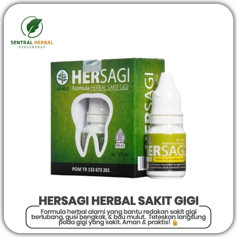 Jual Hersagi Formula Herbal Sakit Gigi Isi 12 Ml | Shopee Indonesia