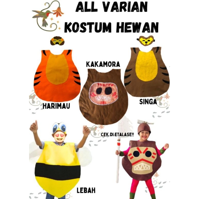 Jual Kostum Karakter Hewan Flanel PAUD TK SD | Baju Cosplay Pentas Seni ...