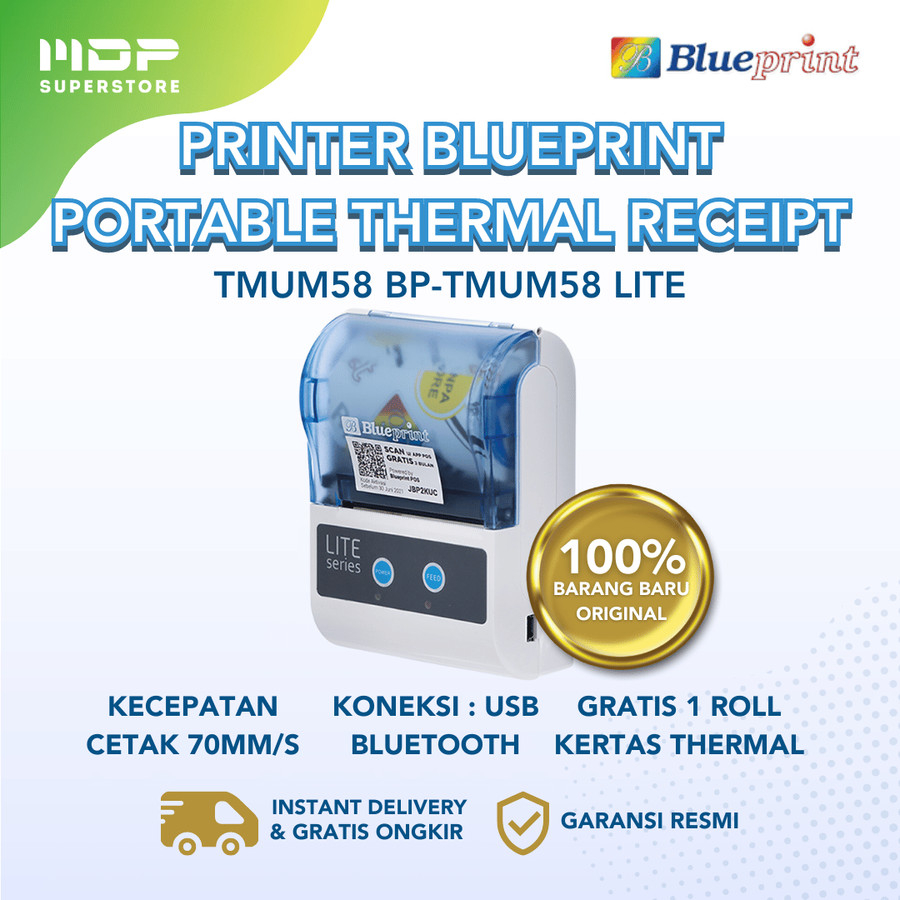Jual Printer Thermal Kasir Portable PPOB BLUEPRINT Lite 58 Bluetooth ...