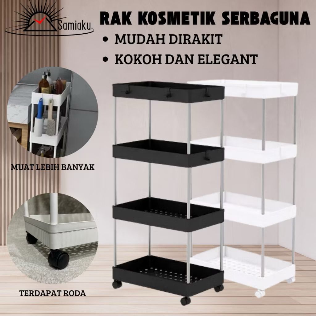 Jual Rak Susun serbaguna Persegi Dapur Plastik 4 Susun | Rak estetik ...
