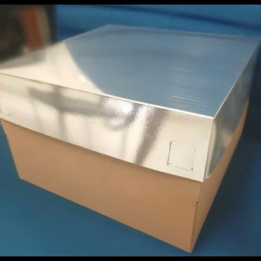Jual 10 pcs dus kue silver kotak hampers snack makanan bolu box ...