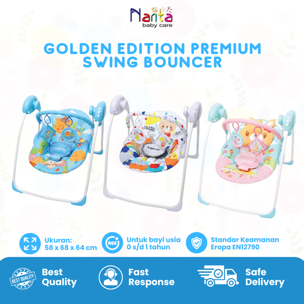 Jual Sugar Baby Gold Edition Premium Swing Bouncer Ayunan Bayi BPA Free ...