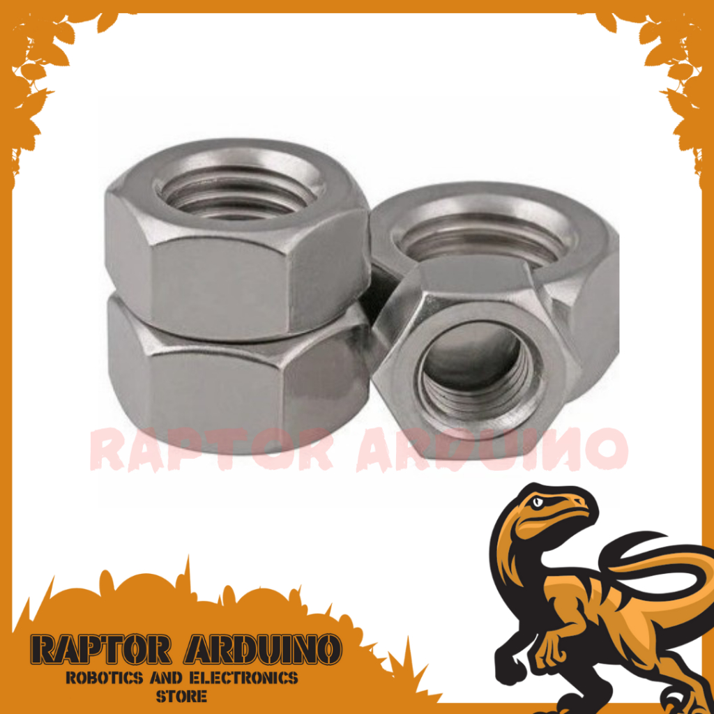 Jual Nut M2 silver MUR hole 2 mm stainless steel 2mm hexagonal besi ...