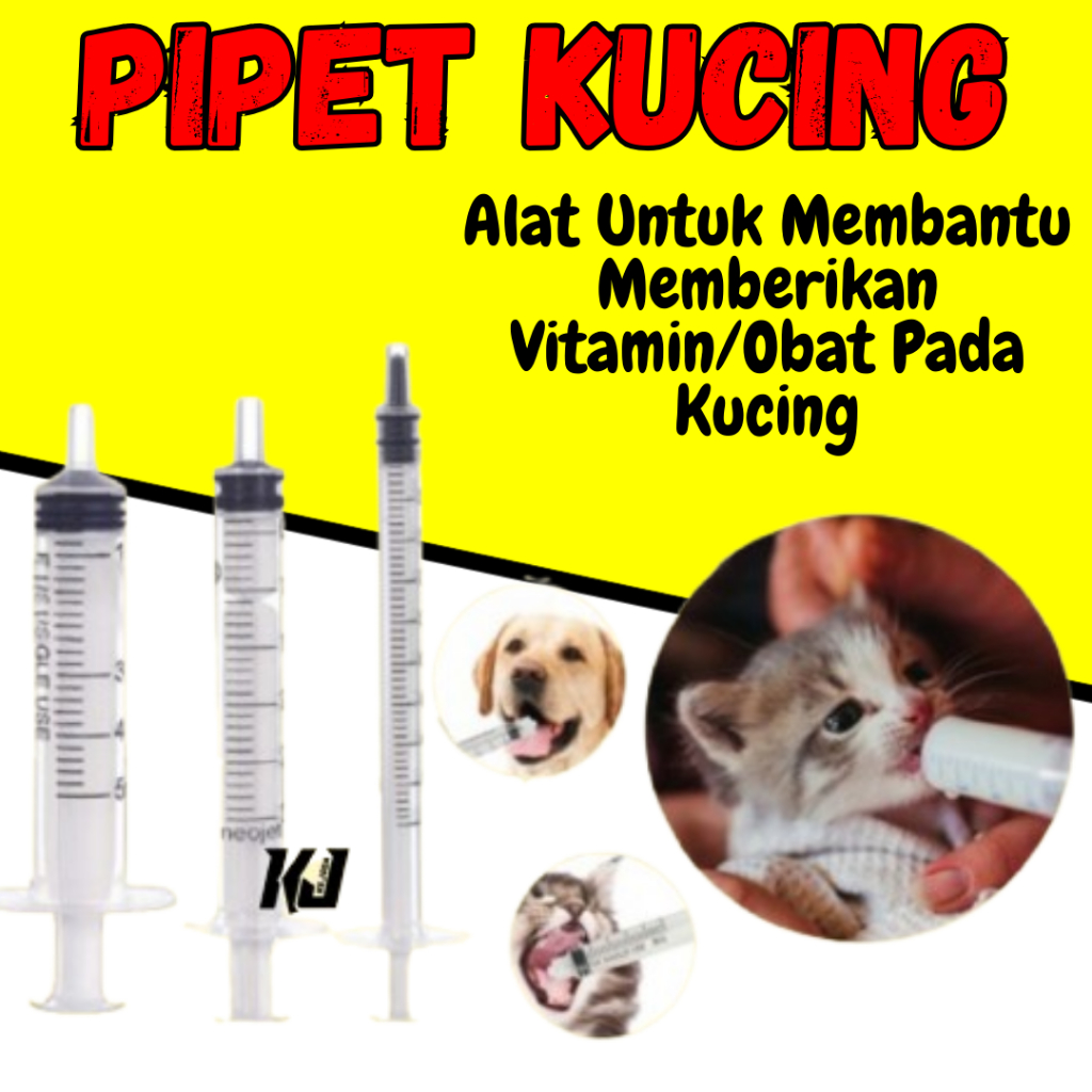 Jual SPET Kucing Suntikan 1ml / 3ml / 5ml Sepetan Spuit Pelontar Alat ...