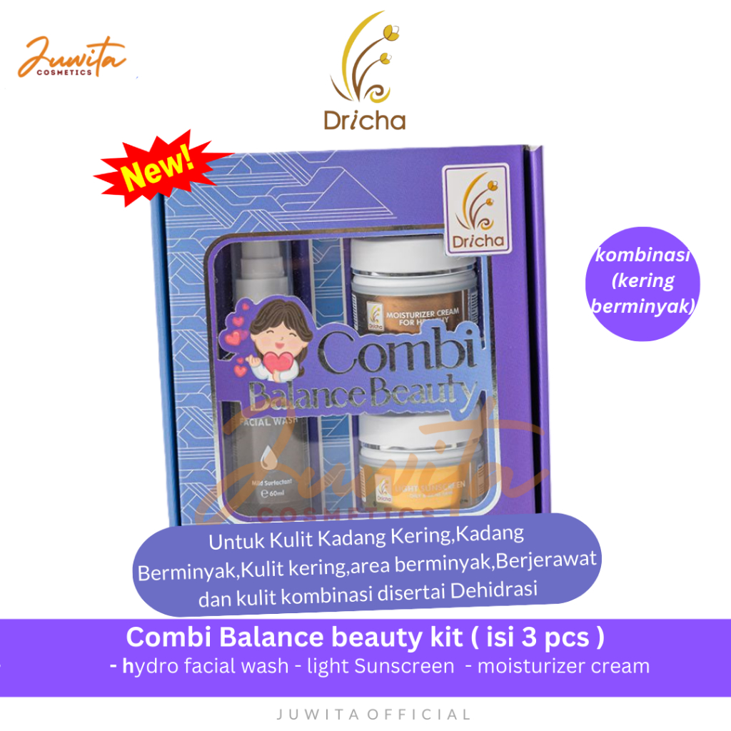 Jual Dricha COMBI BALANCE BEAUTY KIT (Combination Skin) Paket Perawatan ...