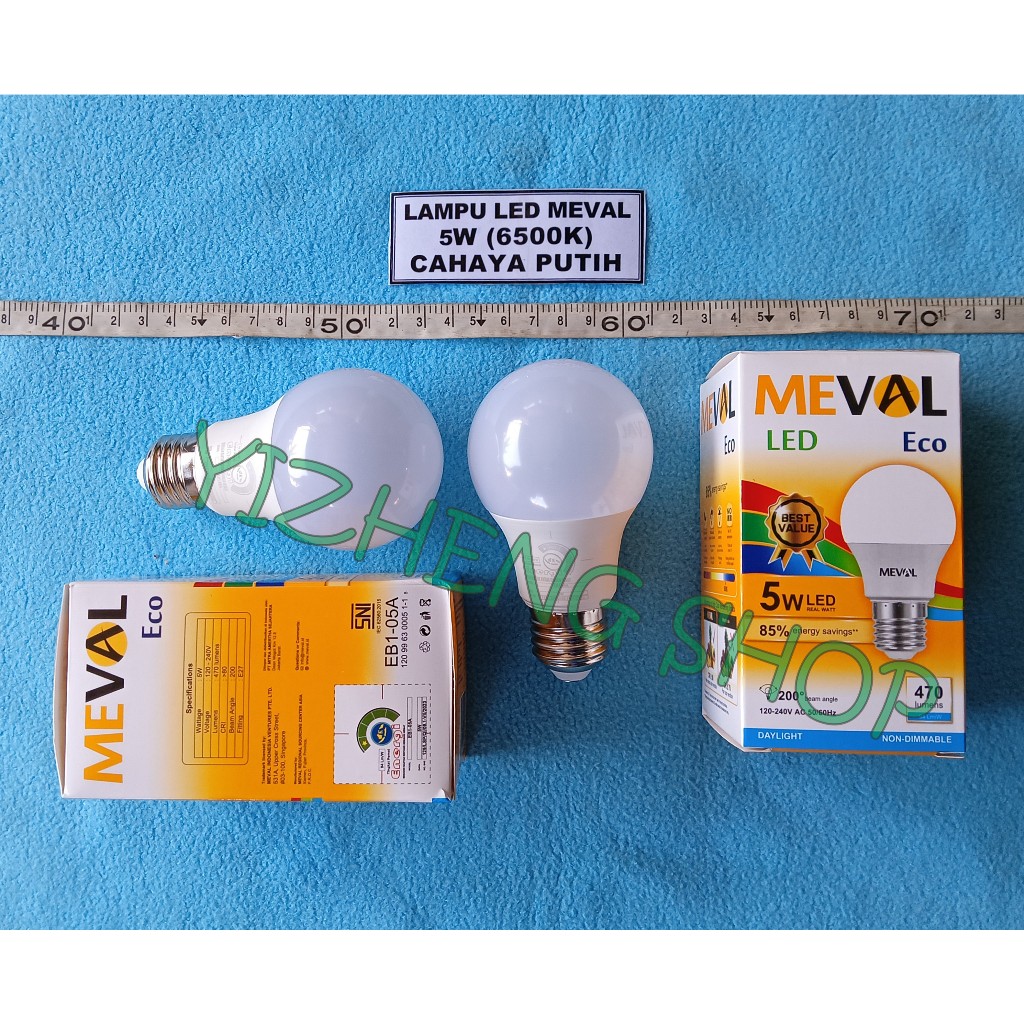 Jual LAMPU LED 5W MEVAL CAHAYA PUTIH | Shopee Indonesia