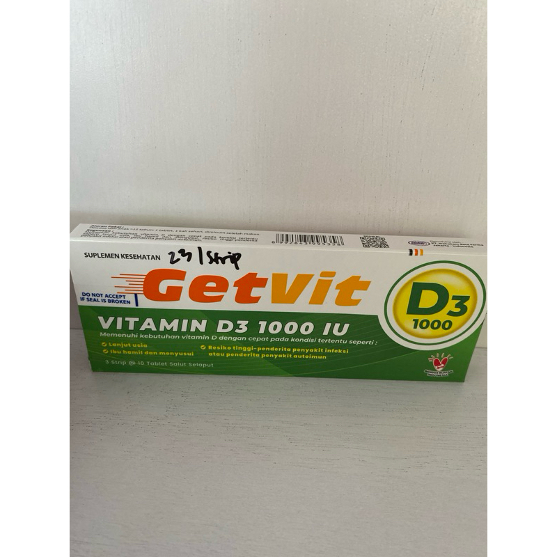Jual GetVit Vitamin D3 1000 IU | Shopee Indonesia