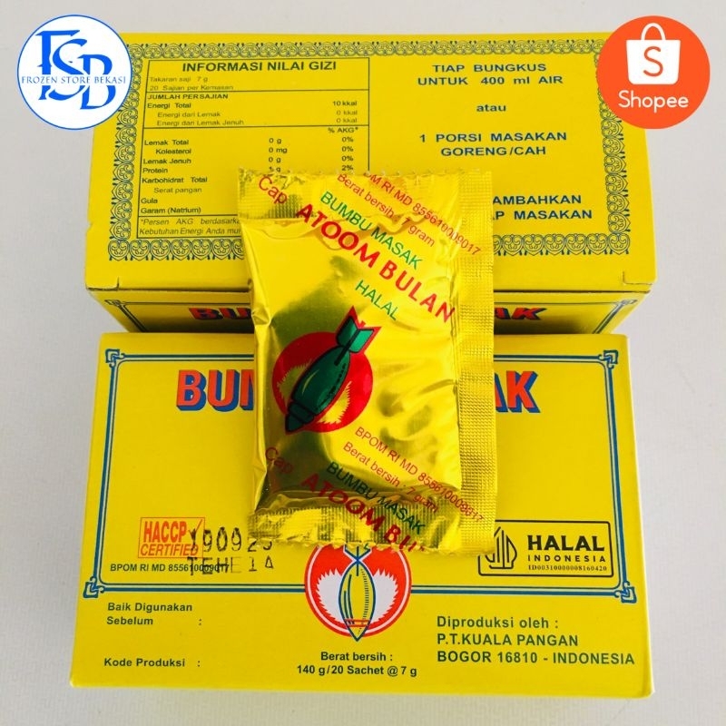 Jual BUMBU ATOM BULAN (1 BOX / 5 PACK) | Shopee Indonesia