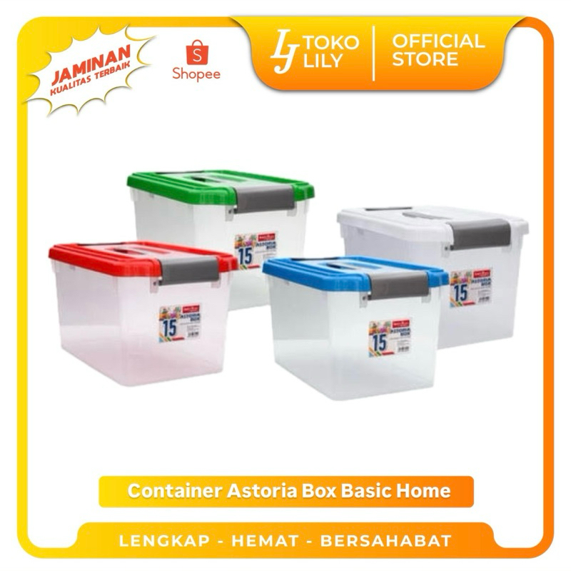 Jual Container Box Plastik Astoria Basic Home 10L/15L | Shopee Indonesia