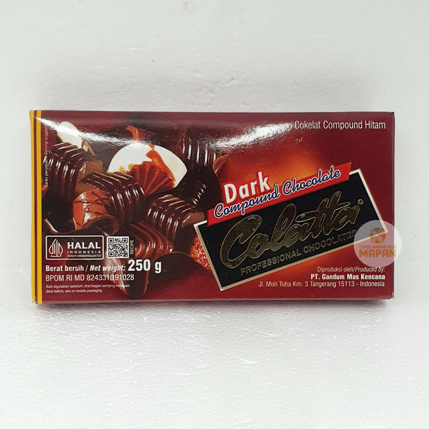 Jual COLATTA COKLAT BATANG DARK CHOCO 250GR/COKLAT BATANG COLATTA ...