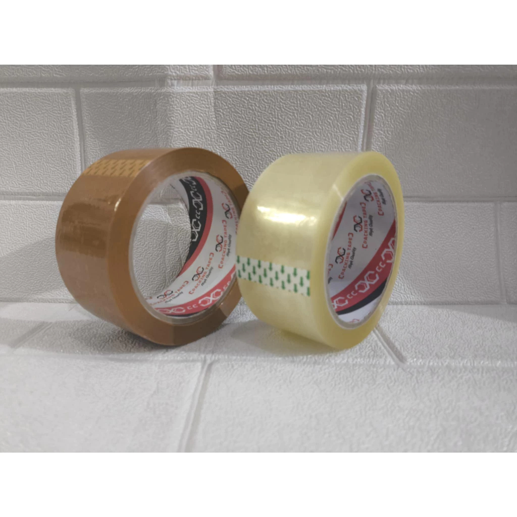 Jual ATA - LAKBAN BENING DAN COKLAT 100 YARD 2 inch 45mm X 100 Yard Isolasi Tape Selotip ...