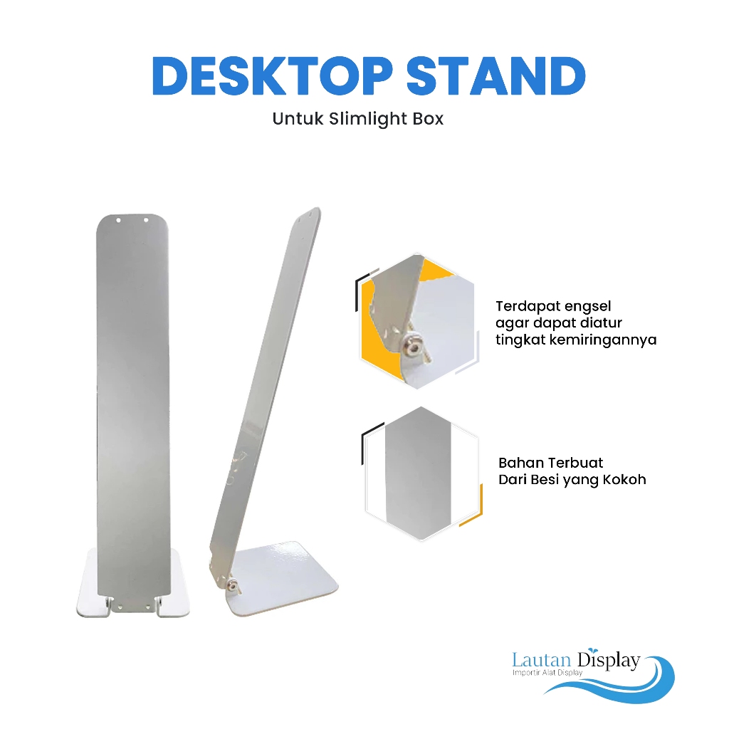 Jual (Desktop Stand) Stand Holder Slim Light Box LED Display Table Standing Lightbox Dudukan ...