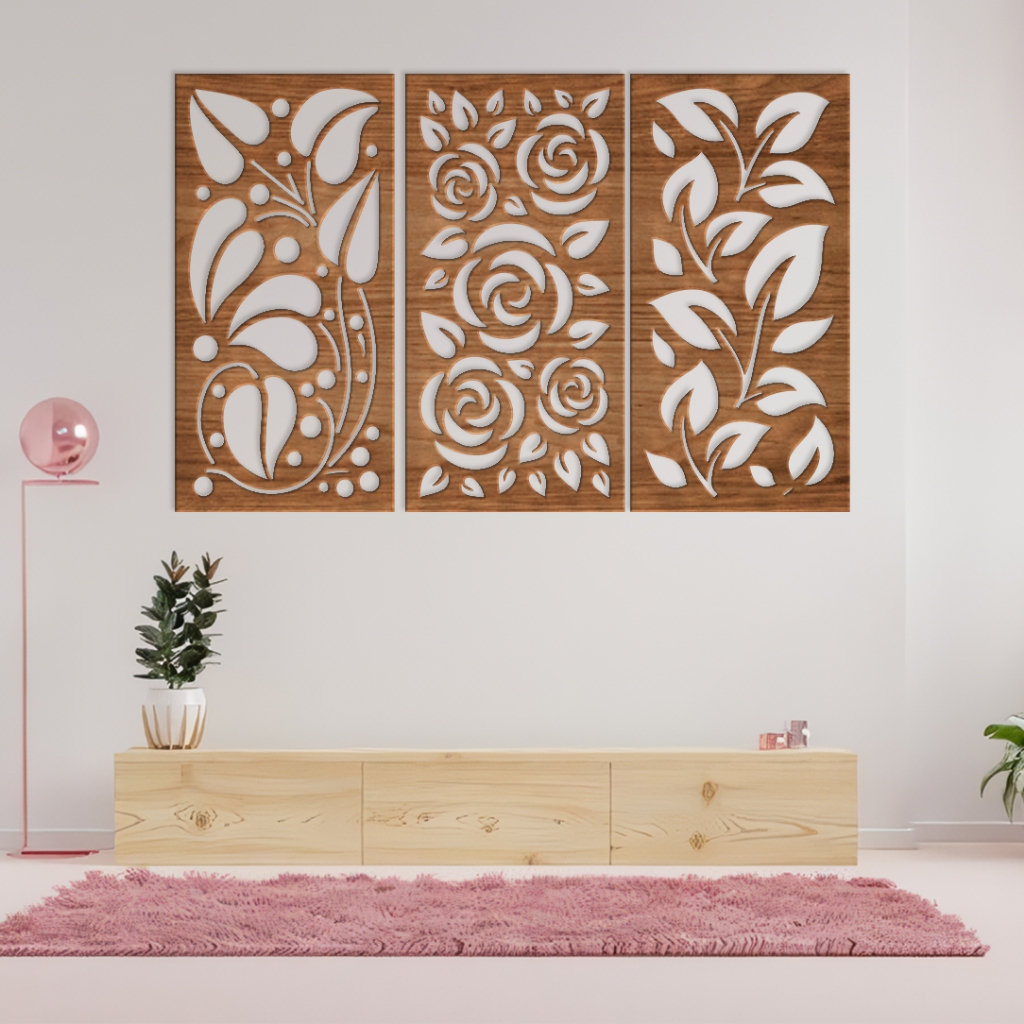 Jual Hiasan Dinding Kayu Pajangan Ruang Tamu Laser Cut Aesthetic ...