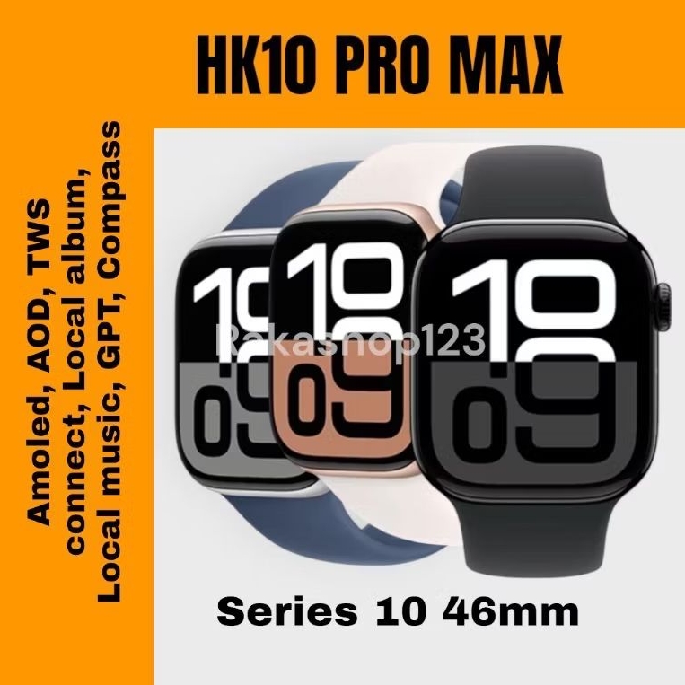 Jual HK10 PRO MAX New Generation (series 10 46mm) Smart watch, AMOLED ...