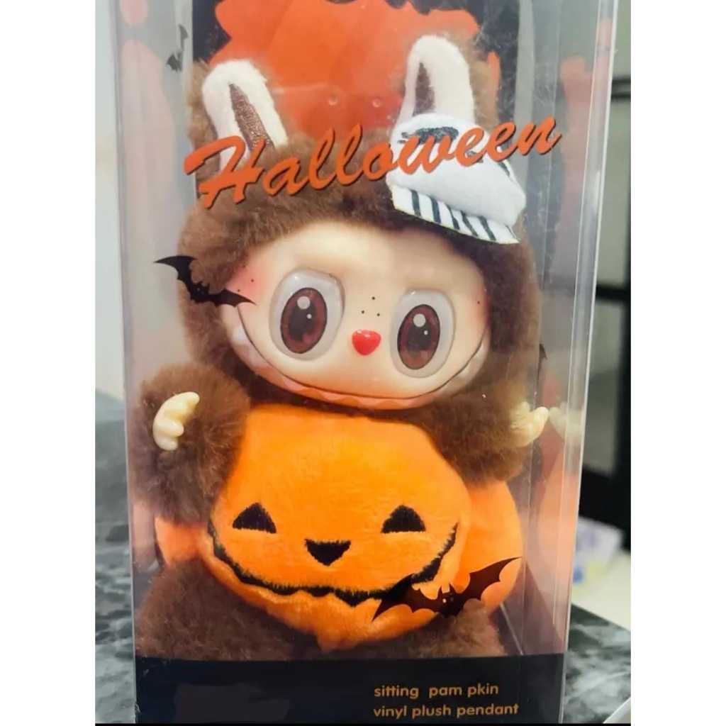 Jual LABUBU Hallowen Pumpkin The Monsters Gantungan Kunci Boneka Labubu ...