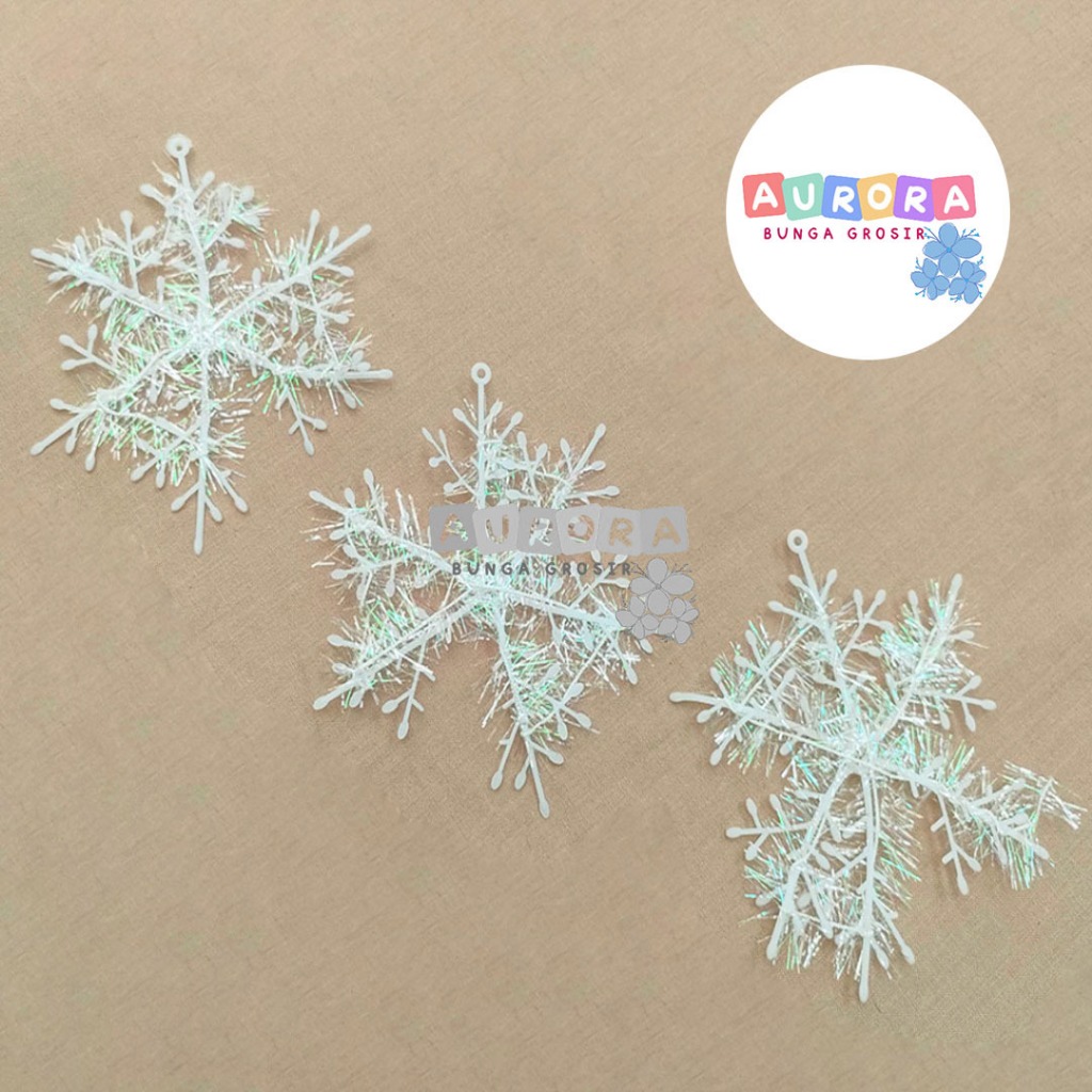 Jual 3pcs Snowflakes Bunga Salju Dekorasi Emas Hiasan Christmas Hampers ...