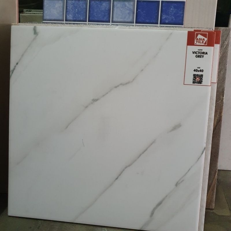 Jual keramik lantai asia tile victoria grey 40x40 kw1 | Shopee Indonesia