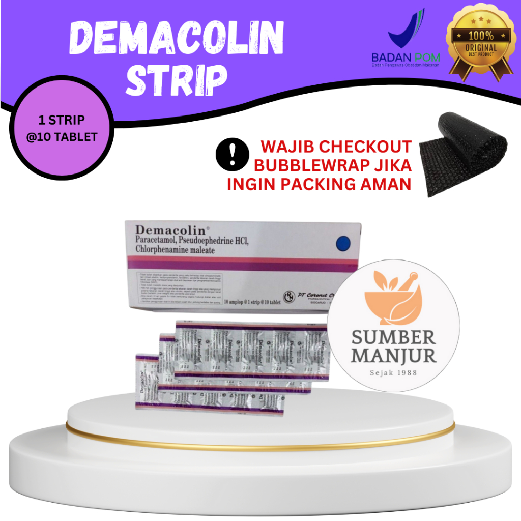 Jual DEMACOLIN STRIP 10 TABLET / OBAT DEMAM, FLU & PILEK | Shopee Indonesia