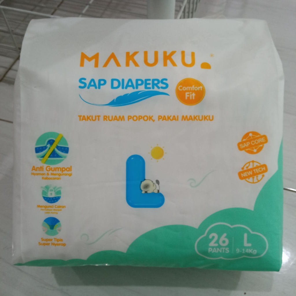 Jual Makuku SAP Diapers Comfort Fit Pants L26 | Shopee Indonesia