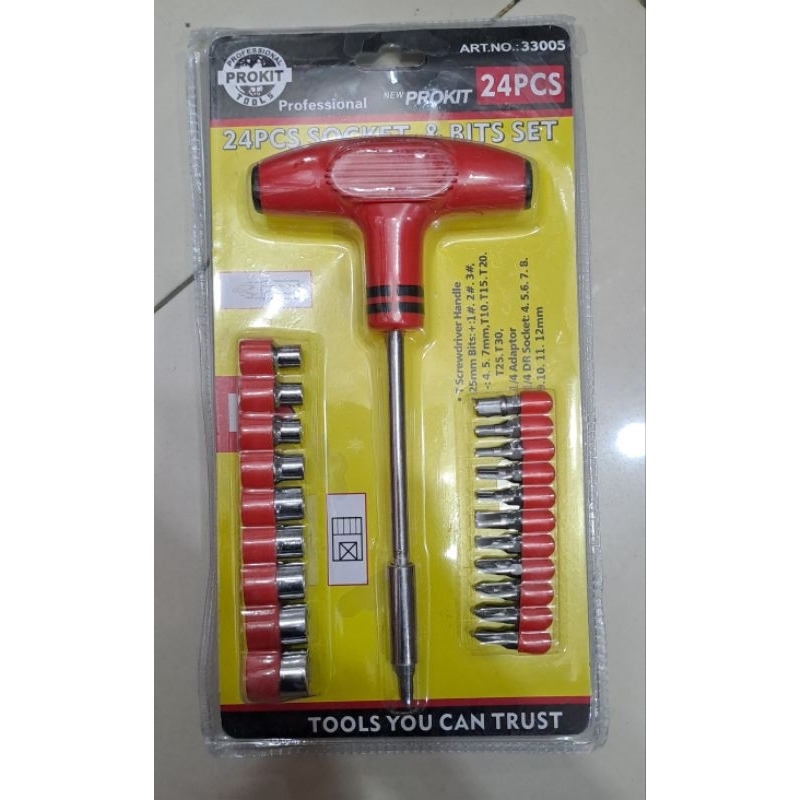 Jual OBENG T MULTY 24 PCS / OBENG T MULTI FUNGSI 24 PCS | Shopee Indonesia