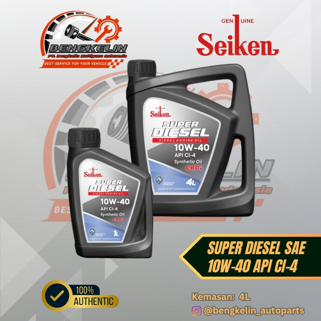 Jual OLI MESIN MOBIL SEIKEN SUPER DIESEL SAE 10W-30 API CI-4 | Shopee ...