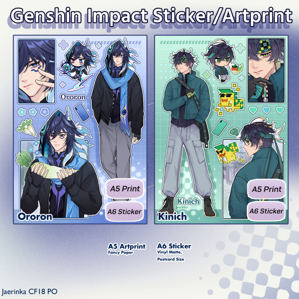 Jual Genshin Impact Sticker Artprint Ororon Kinich | Shopee Indonesia