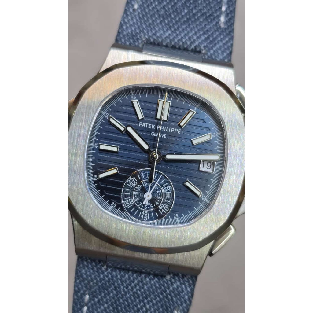 Jual Patek Philippe Nautillus 40-5980/60G-001 Flyback Blue Gray Denim ...