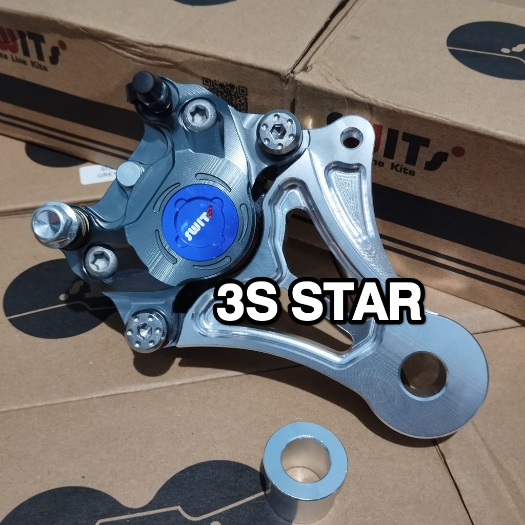 Jual PAKET KALIPER SWITS 2 PISTON + BREKET BELAKANG SATRIA FU, NINJA R RR, CB 150R/CBR 150 PNP ...
