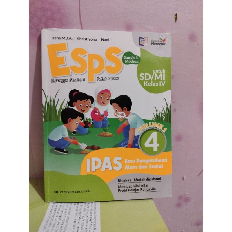 Jual buku esps ipas volume 1 untuk kelas 4/IV sd/mi erlangga kurmer kurikulum merdeka | Shopee ...