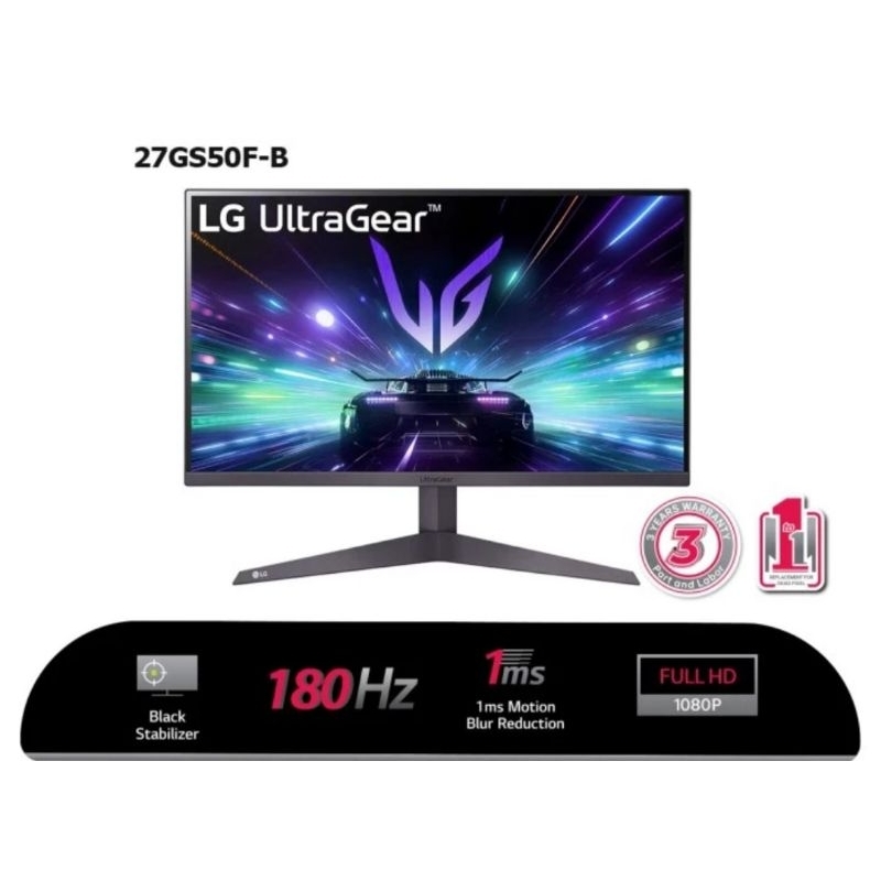 Jual LG UltraGear 27GS50F-B 27" FHD VA Gaming Monitor 5ms 180Hz ...