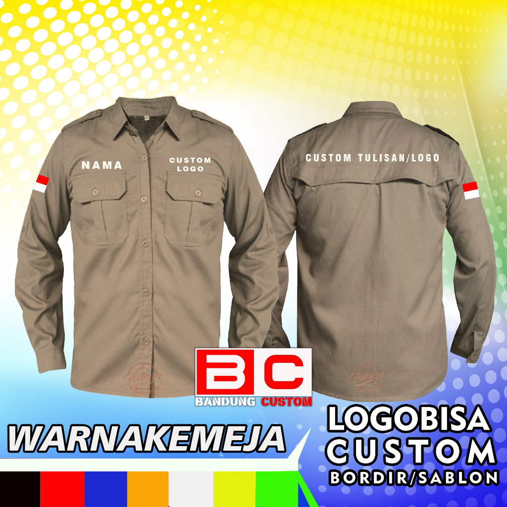 Jual KEMEJA CUSTOM/KEMEJA PDH PDL CUSTOM/SERAGAM DINAS LAPANGAN CUSTOM/KEMEJA CUSTOM SUKA SUKA ...