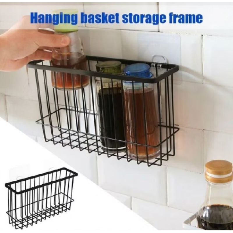 Jual Rak besi gantung serbaguna / keranjang stainless tempel dinding ...