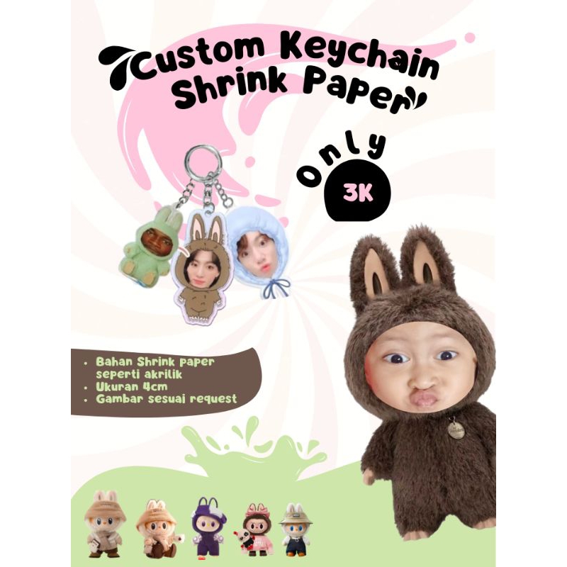 Jual CUSTOM KEYCHAIN LABUBU SHRINK PAPER | Shopee Indonesia