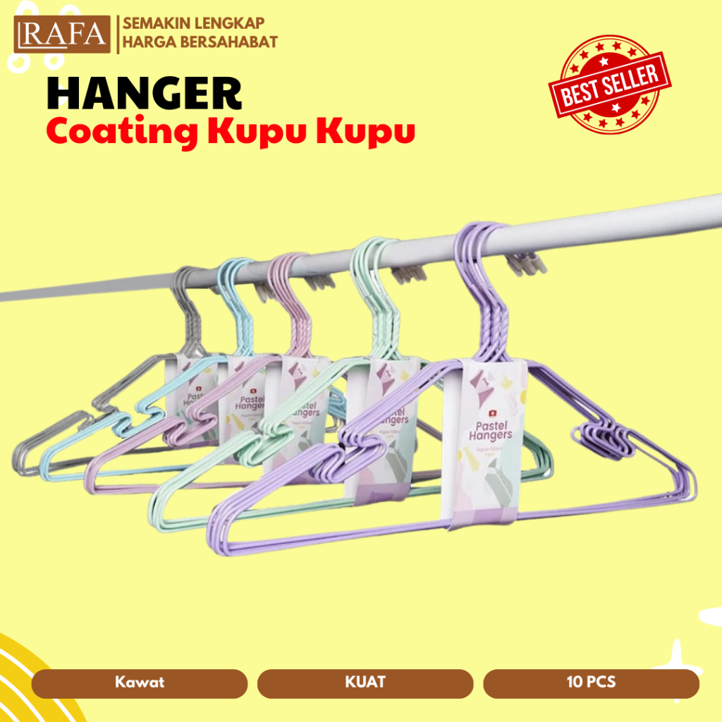 Jual RAFA | Gantungan Baju Hanger Coating Kupu Premium | Shopee Indonesia