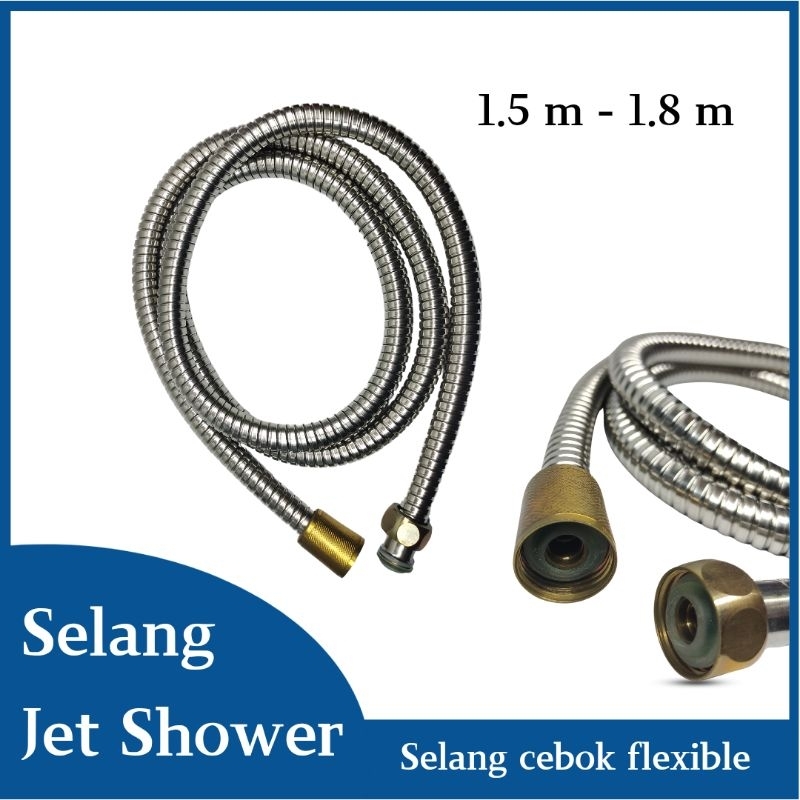 Jual Selang jet Shower selang cebok closet stainless flexible | Shopee ...