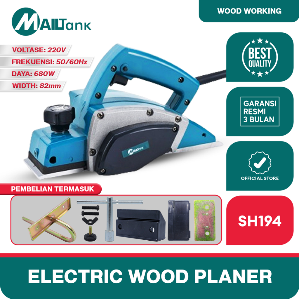 Jual Mailtank SH194 Mesin Serut Kayu Planer 680W Electric Planner Mesin ...