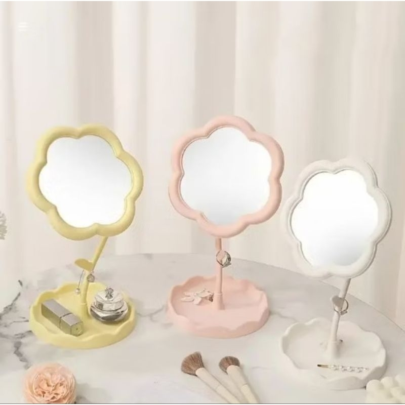 Jual CERMIN BUNGA STAND / MIRROR AESTHETIC STANDING FLOWER KACA MEJA ...