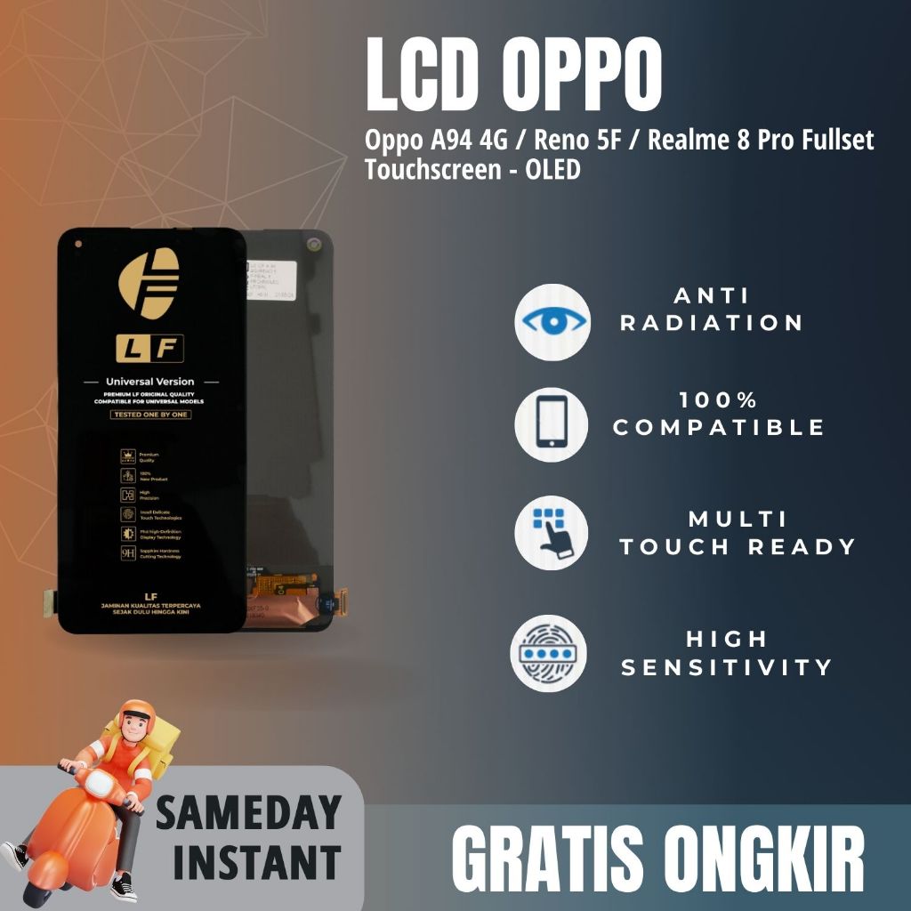 Jual LF - LCD Oppo A94 4G / Reno 5F / Realme 8 Pro Fullset Touchscreen ...
