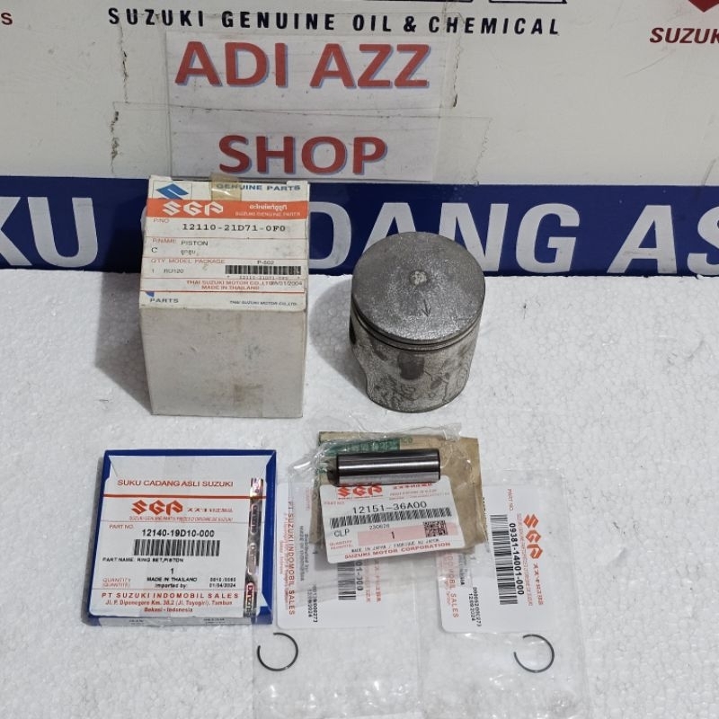 Jual piston seher seker kit ring pen clip satria 2tak lumba ru hiu lscm original SGP uk standar ...