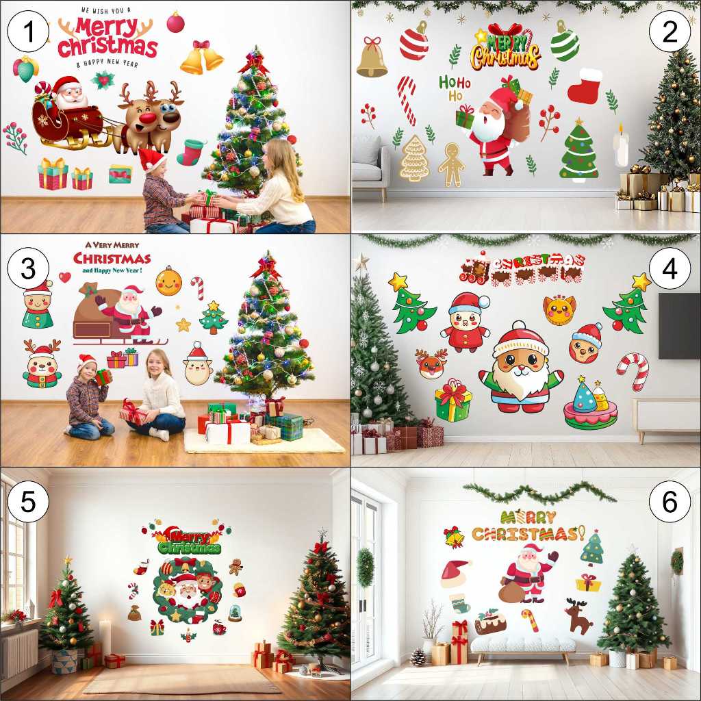 Jual Semesta Wall Sticker Motif Edisi Natal Stiker Dinding Wallsticker ...