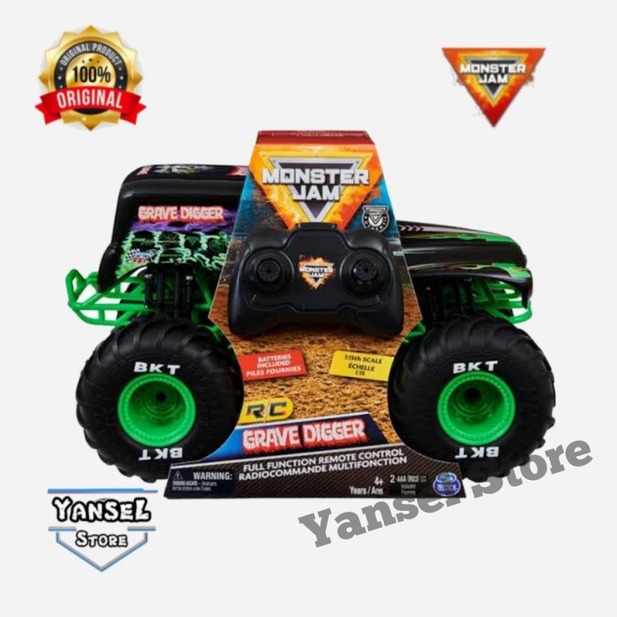 Jual Monster Jam Grave Digger RC Remote control Truck 1:15 | Shopee ...