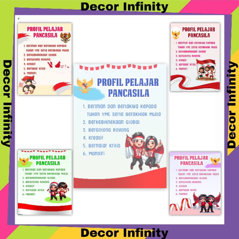 Jual Poster Dinding PROFIL PELAJAR PANCASILA Poster sekolah edukasi belajar siswa | Shopee Indonesia