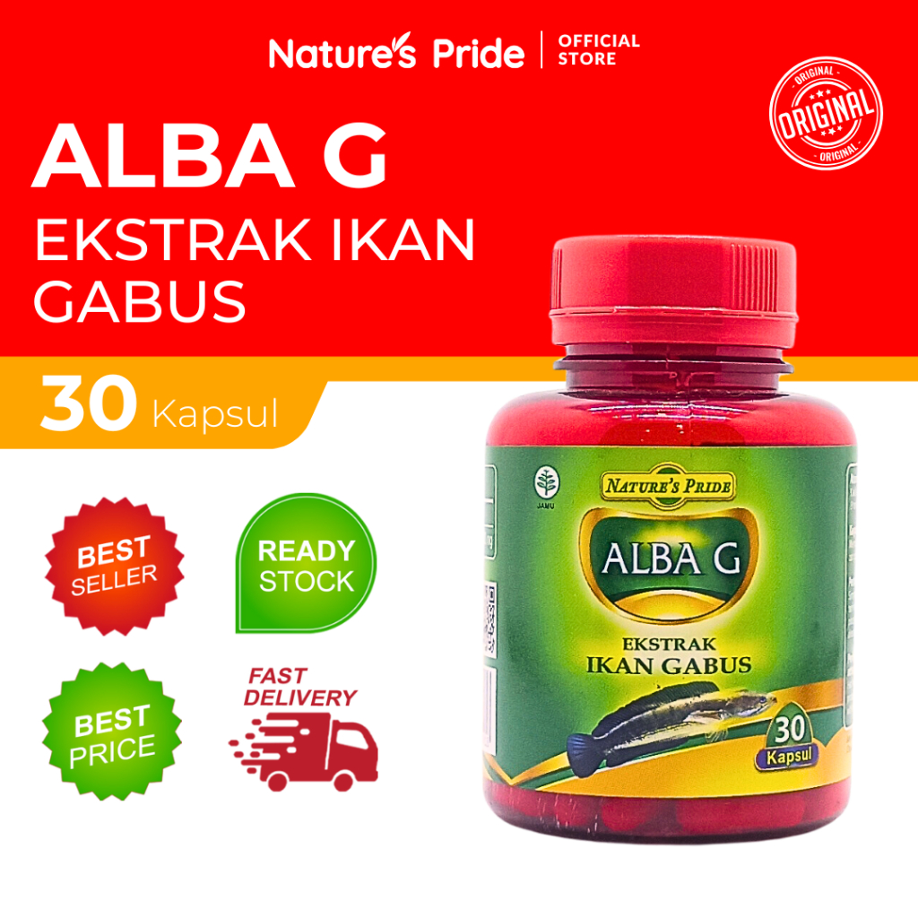 Jual NATURE'S PRIDE ALBA G EKSTRAK IKAN GABUS ALBUMIN ISI 30 KAPSUL ...