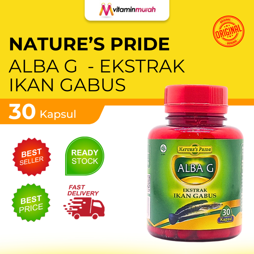 Jual NATURE'S PRIDE ALBA G EKSTRAK IKAN GABUS ALBUMIN ISI 30 KAPSUL ...