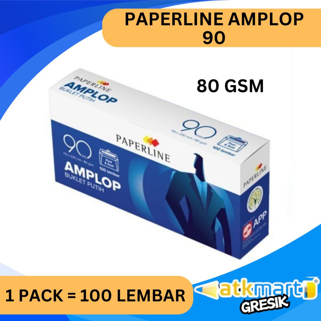 Jual PAPERLINE AMPLOP 90 PPS PUTIH PEREKAT 80GSM 100 LEMBAR | Shopee ...