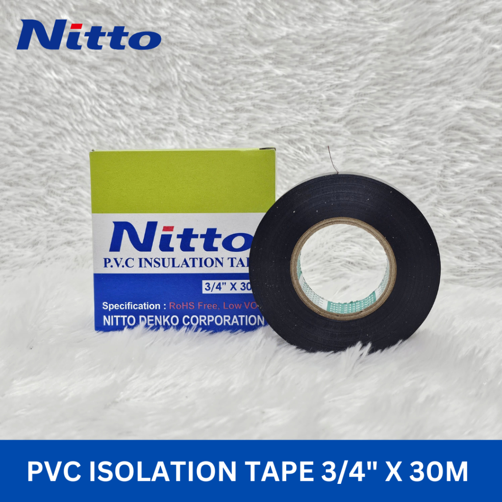 Jual ISOLASI KABEL LISTRIK NITTO 3/4X25M PVC INSULATION TAPE SOLASI ...
