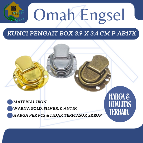 Jual Omah Engsel - Kunci Pengait Box 3.9 x 3.4 cm P.AB17K Kunci Kotak ...